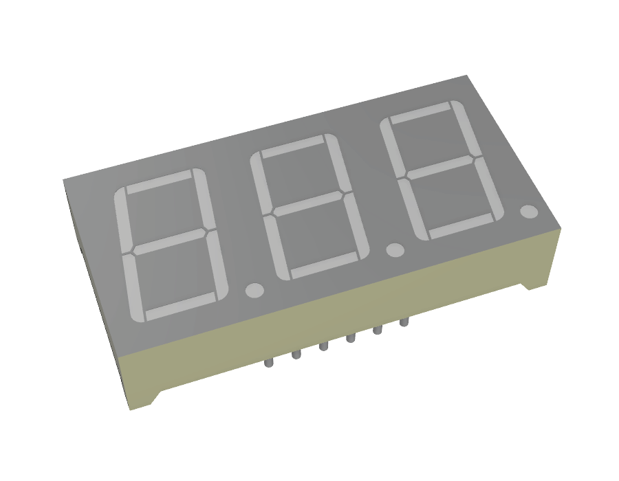 Display 7 segmentos de 3 digitos cátodo común – MECABOT